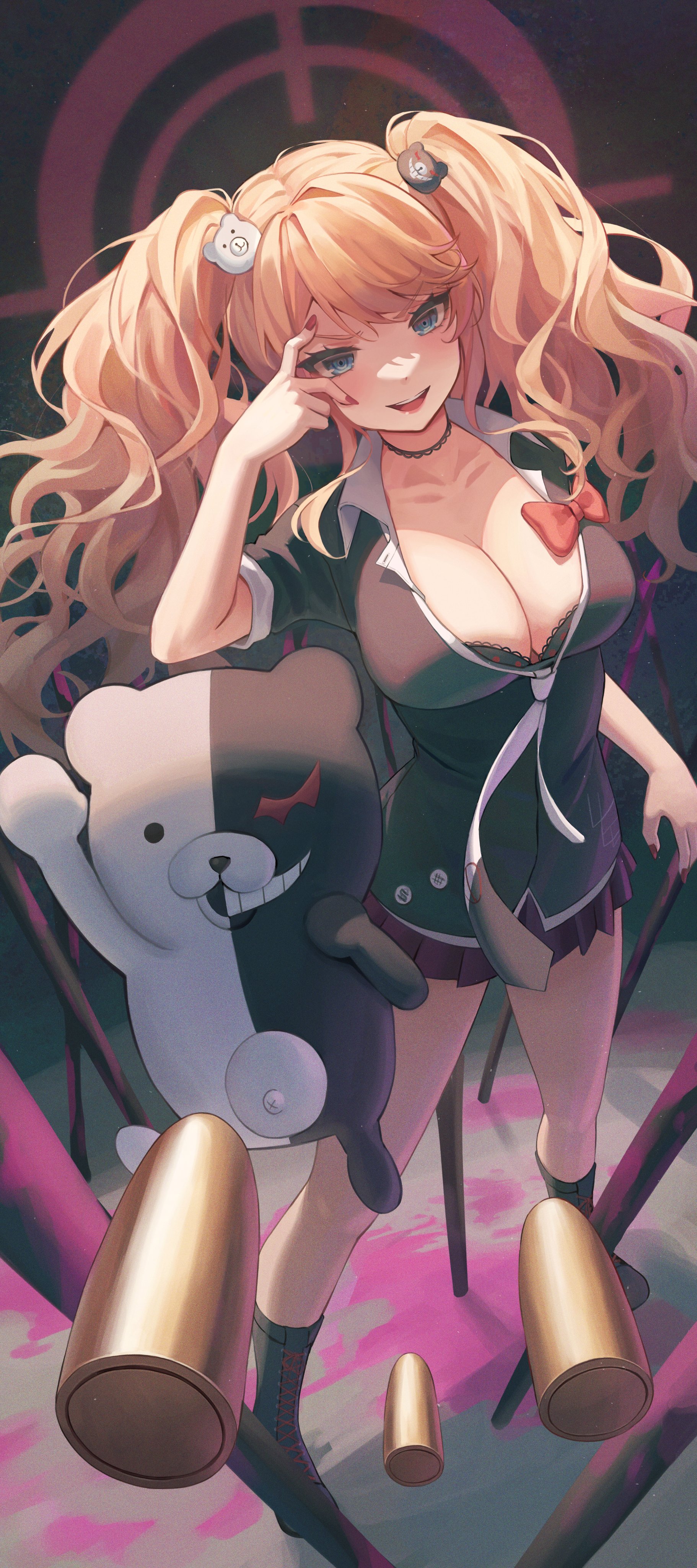 pul (gks569) dangan-ronpa enoshima junko bra open shirt seifuku | #1031962 | yande.re